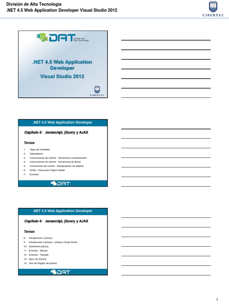 PowerPoint 4 - Javascript, JQuery y AJAX | Descargar gratis PDF | J ...