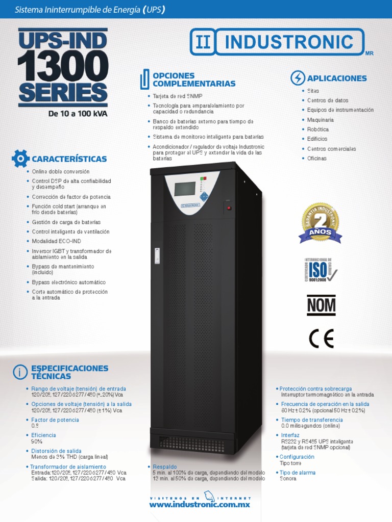 ups industronic | Batería (electricidad) | Inversor de energia