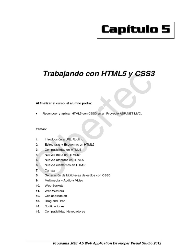 Trabajando Con HTML5 y CSS3 | PDF | Script Java | HTML