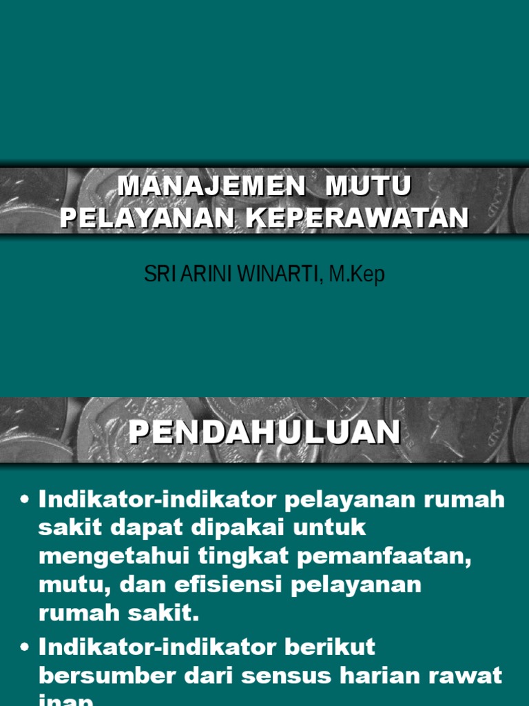 Indikator Mutu Pelayanan Keperawatan | PDF