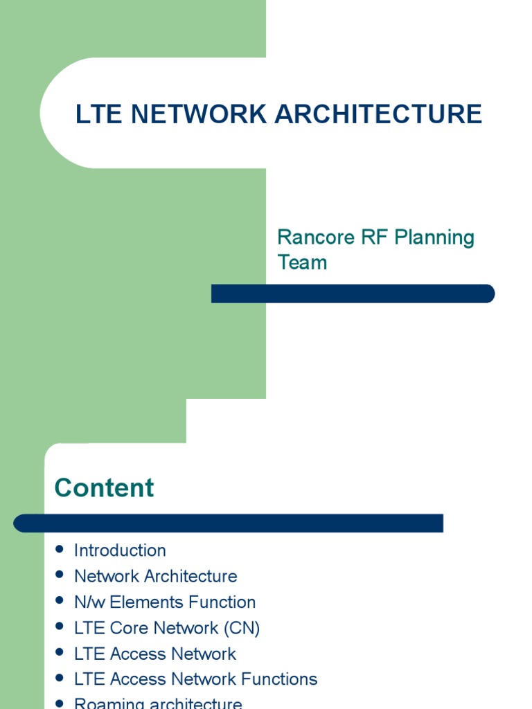 LTE Architecture Overview | PDF | Lte (Telecommunication) | Computer Network