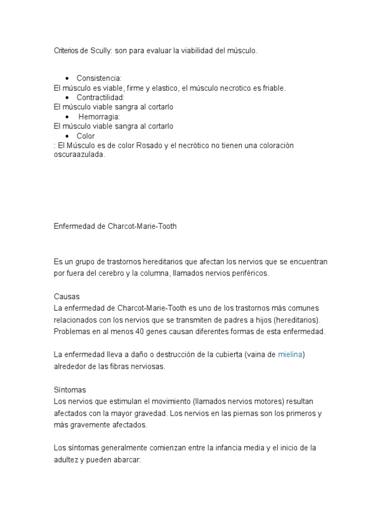 Criterios de Scully | PDF | Pie | Especialidades Medicas