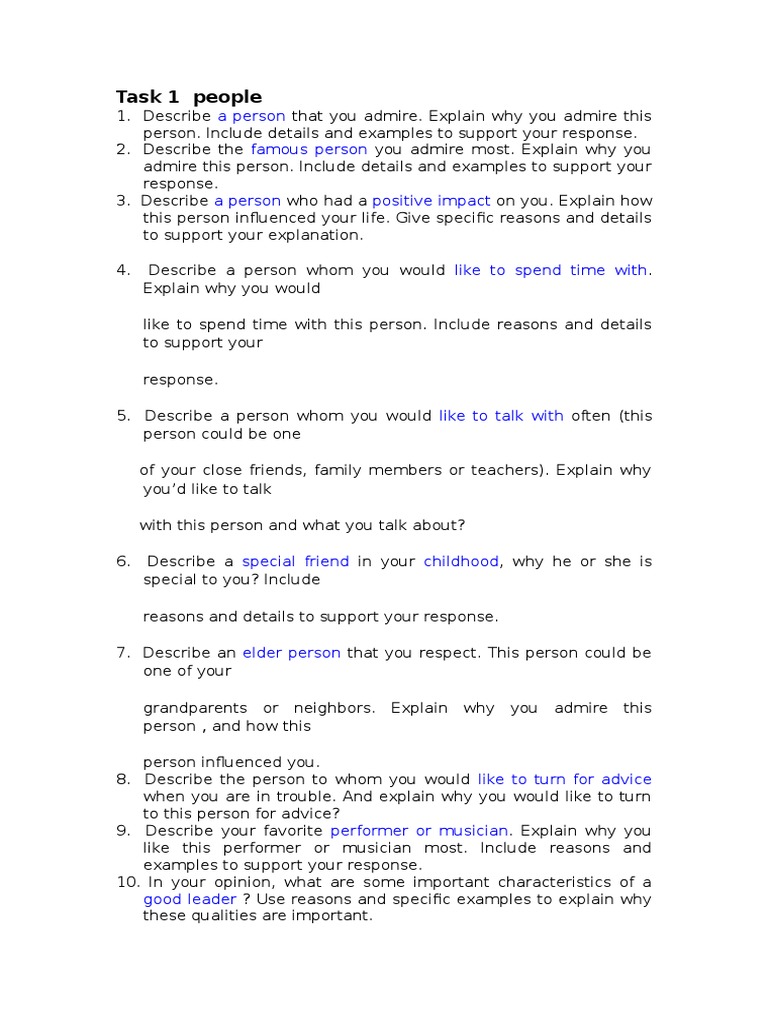 TOEFL Speaking Task 1 Friendship Test Of English As A Foreign Language