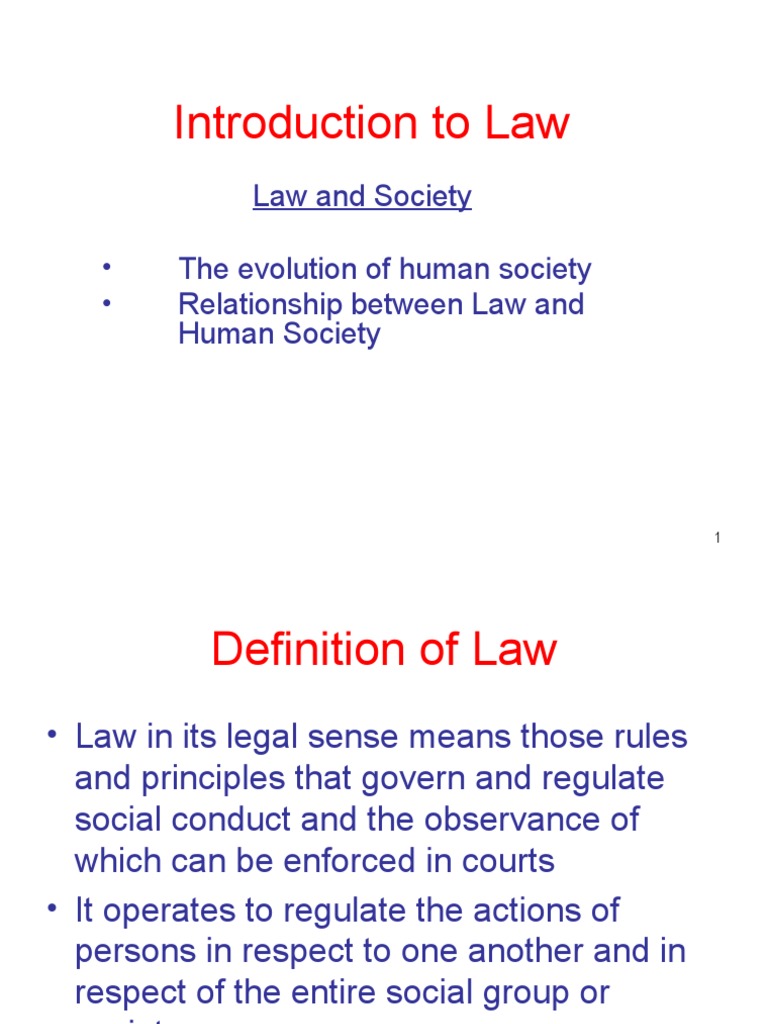 Introduction To Law | PDF | Judiciaries | Sharia