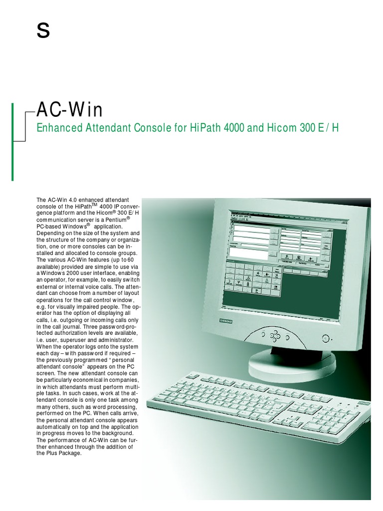 AC Win Brochure | PDF | Command Line Interface | Microsoft Windows