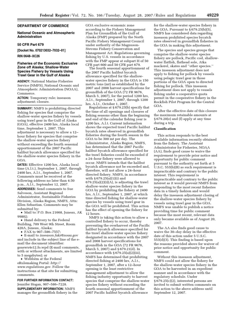 Rule: Fishery Conservation and Management: Alaska Fisheries of ...