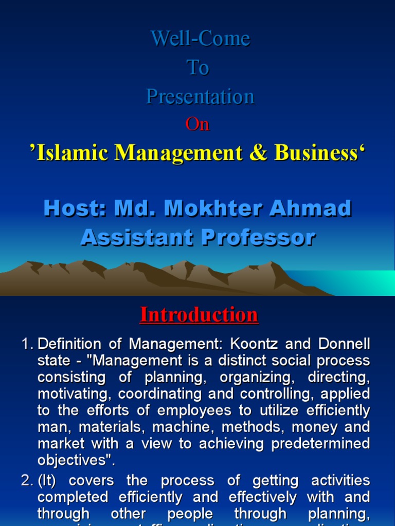 Concept of Management in Islam | Download Free PDF | Quran | Islam