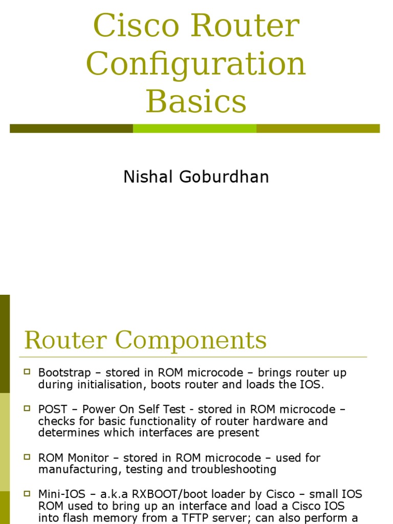 Introduction To Cisco Routers | PDF | Ip Address | Booting