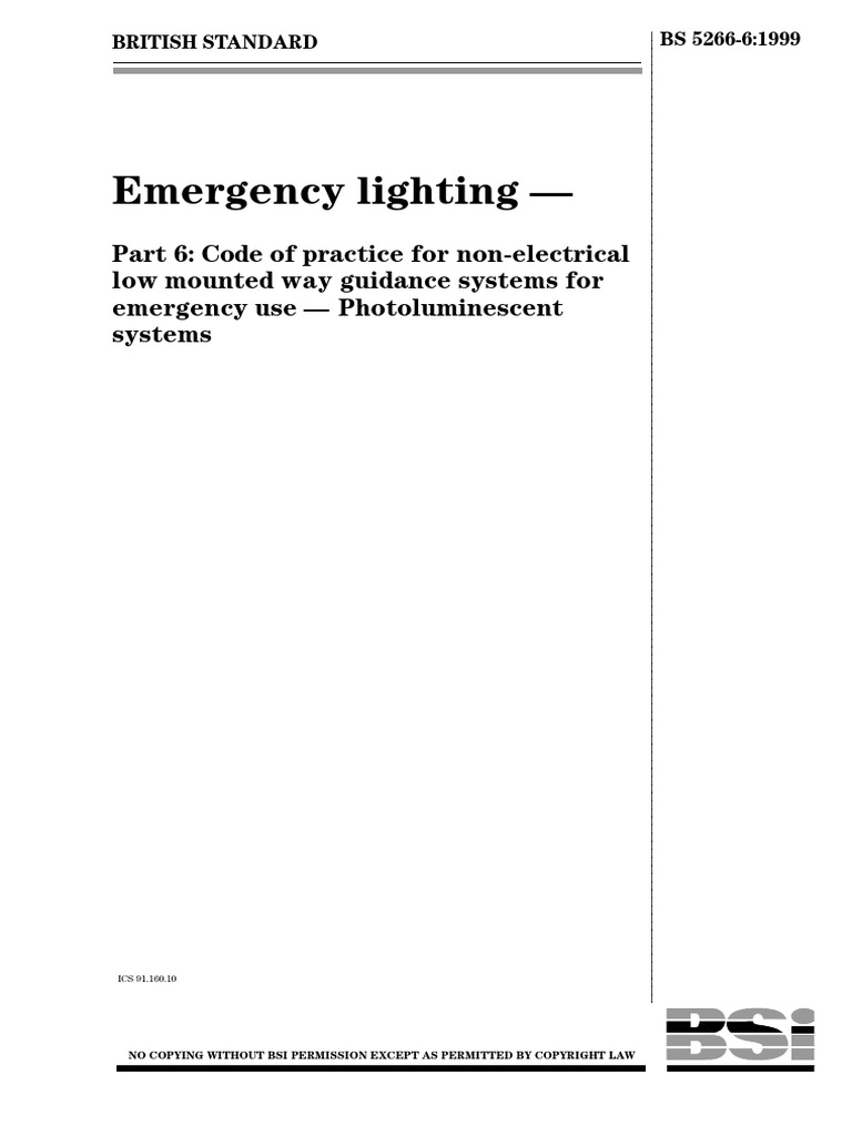 BS 5266-6 | PDF | Lighting | Stairs