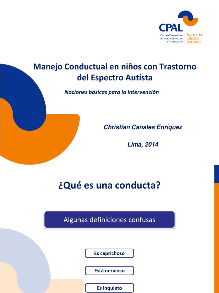 Manejo Conductual en Niños con TEA | PDF | Comportamiento | Acción ...
