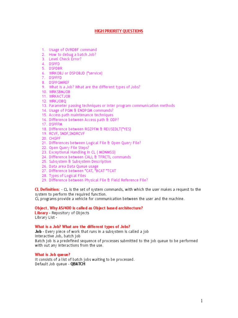 AS/400 System Commands Guide | PDF | Library (Computing) | System