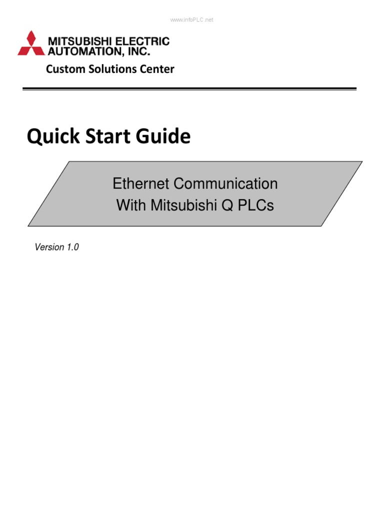 Infoplc Net Ethernet Comm W Plc Quick Start Guide Port