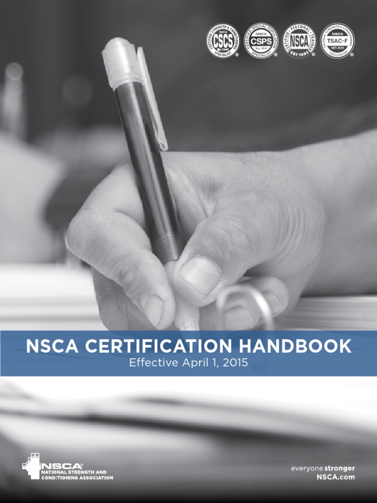 NSCA Certifcation Handbook | PDF | Personal Trainer | Professional ...