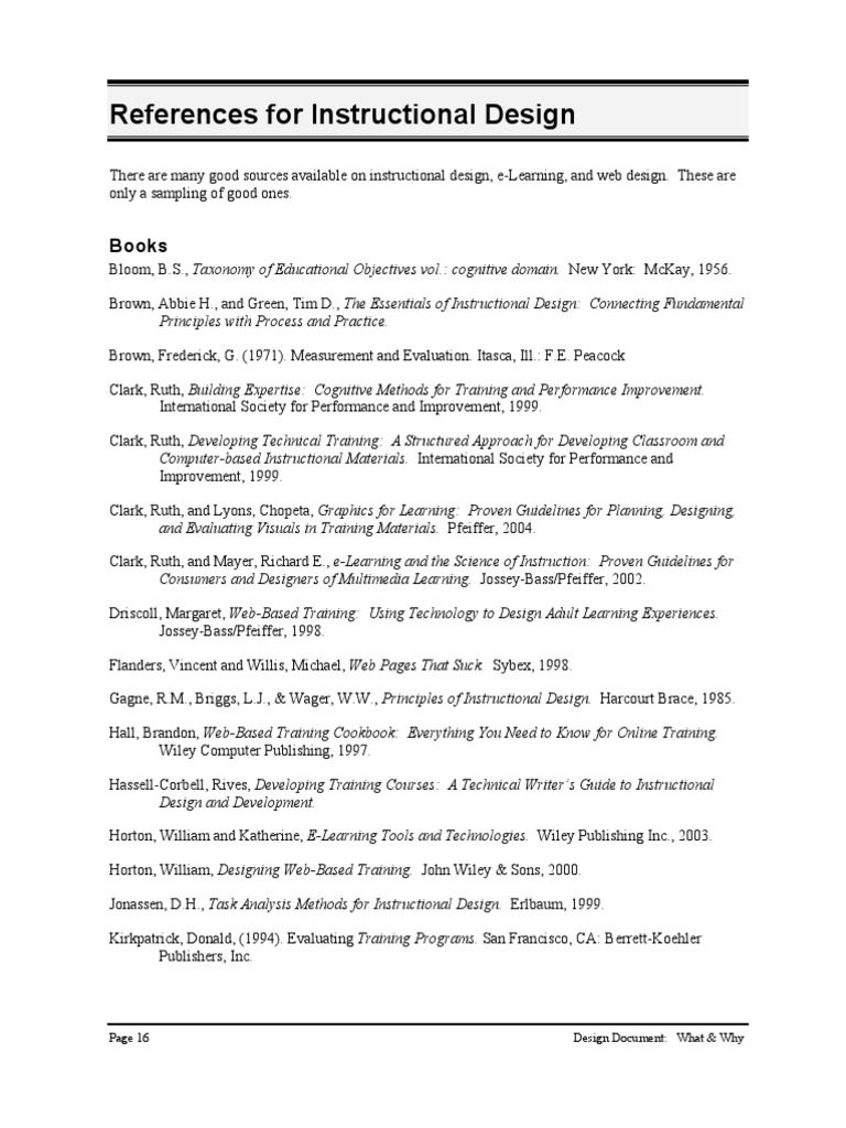 Instructional Design Book List | PDF | Instructional Design | John ...