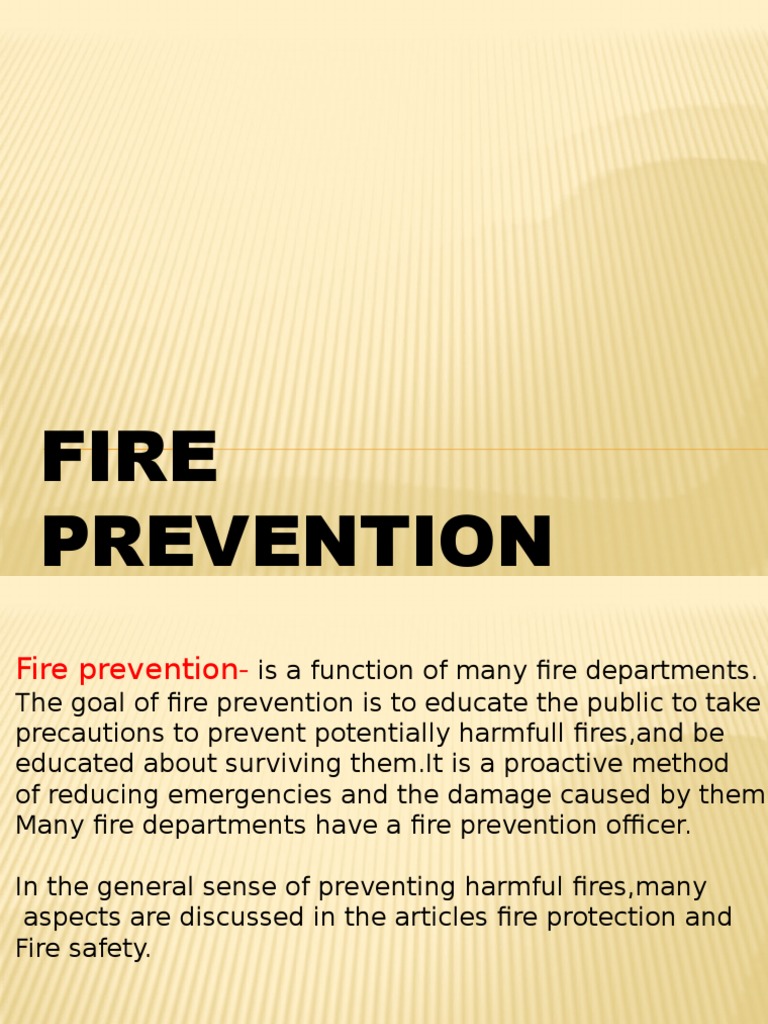 Fire Prevention | PDF | Fires | Prevention