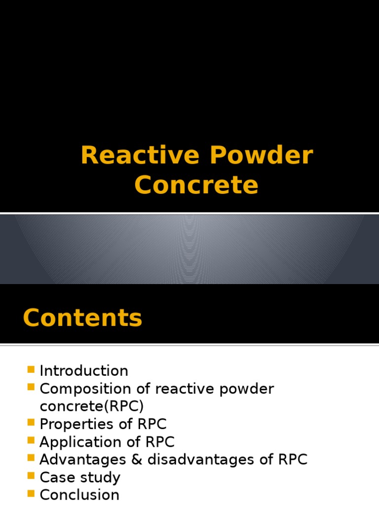 Reactive Powder Concrete | PDF | Concrete | Strength Of Materials