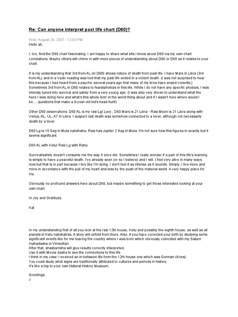 D60 CHART My Understanding of It | PDF | Astrology | Science