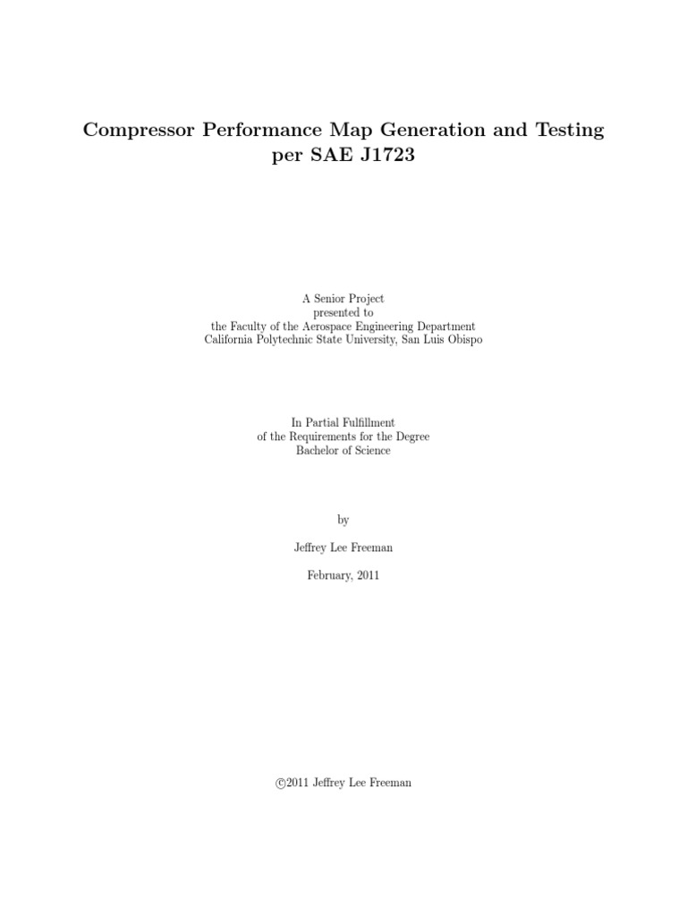 Compressor Performance Map Generation and Testing Per SAE J1723 | PDF ...