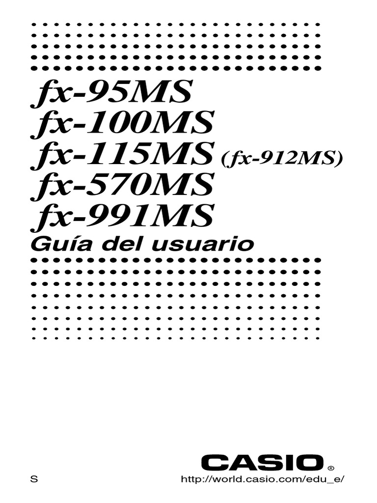 Manual Casio Fx-991MS Español | PDF | Calculadora | Ecuaciones