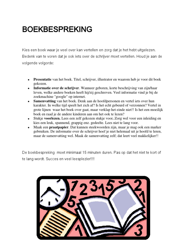 Uitleg - Boekbespreking 1 | PDF