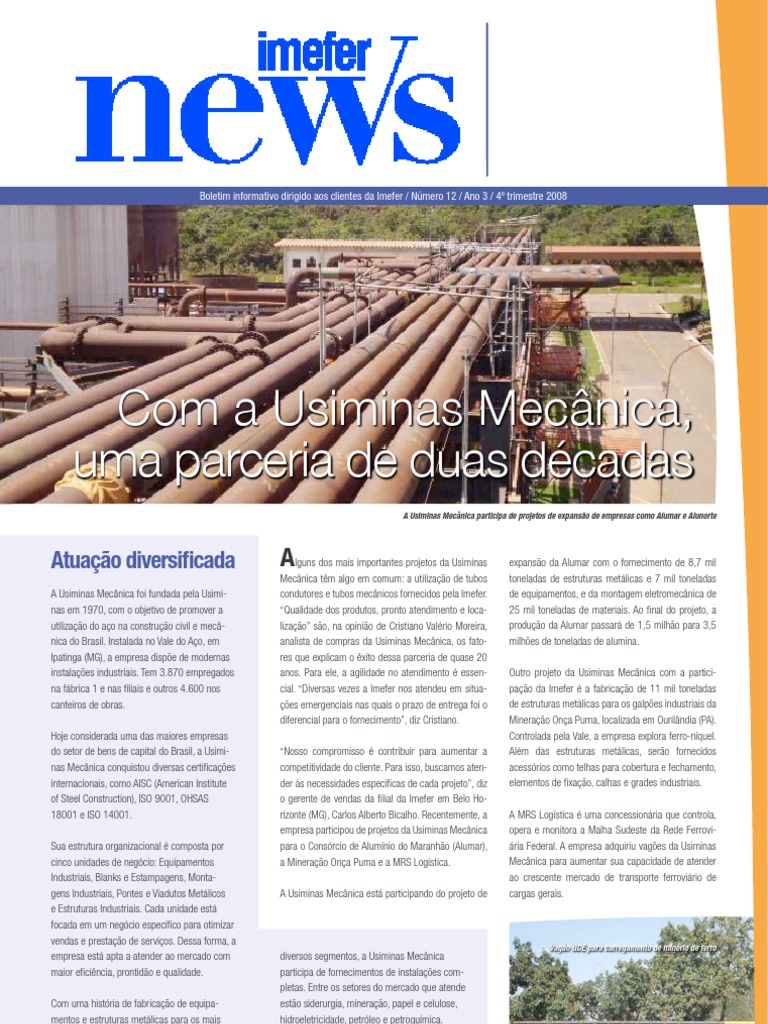 Boletim Informativo Dirigido Aos Clientes Da Imefer | PDF | Gestão de ...