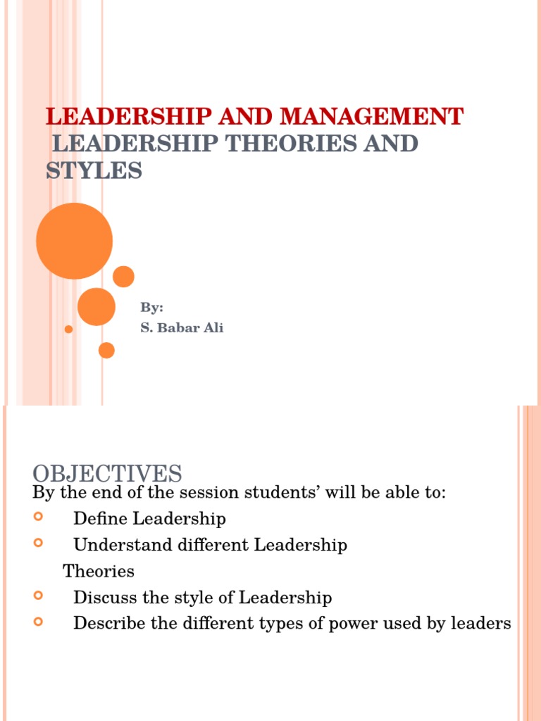 Leadership Theories and Styles Overview | PDF | Leadership | Epistemology