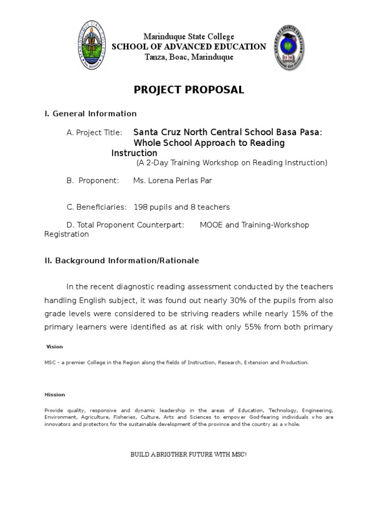 LORENA PERLAS PAR-project Proposal | PDF | Master Of Science | Reading ...
