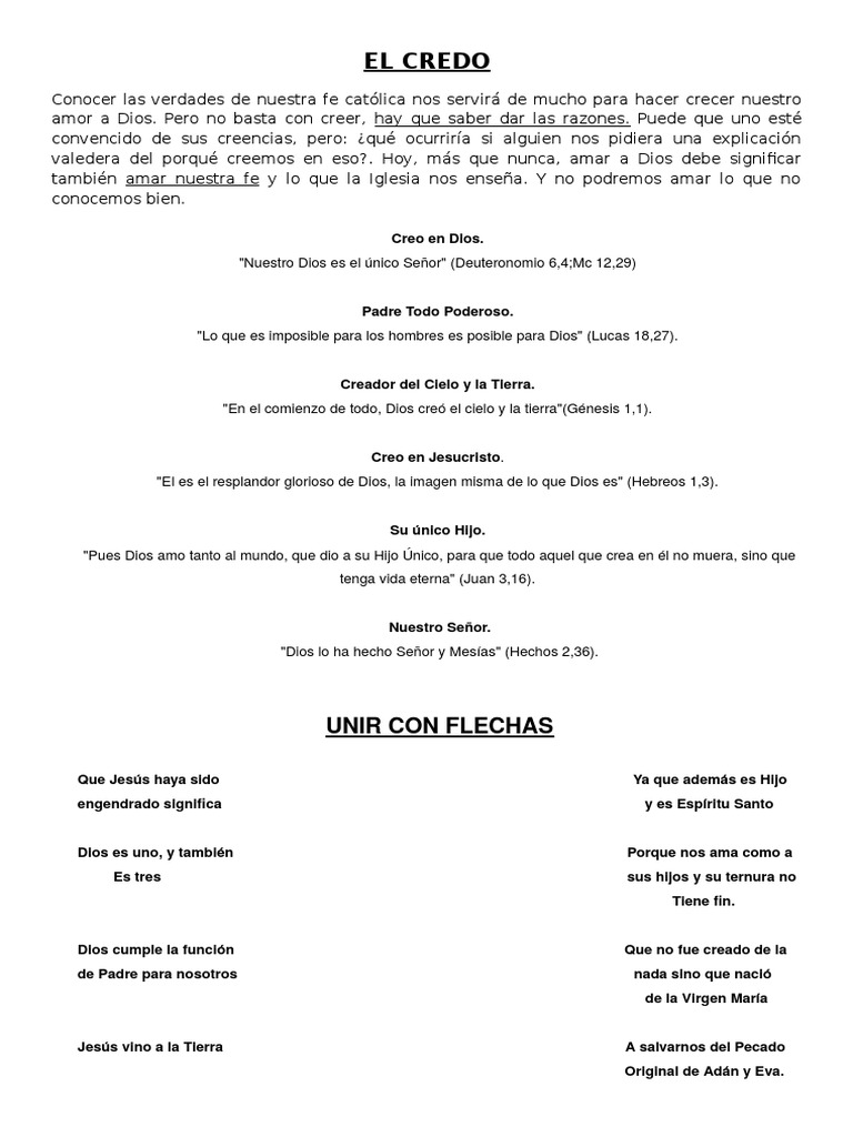 Actividades del Credo para Niños | PDF | eucaristía | Jesús