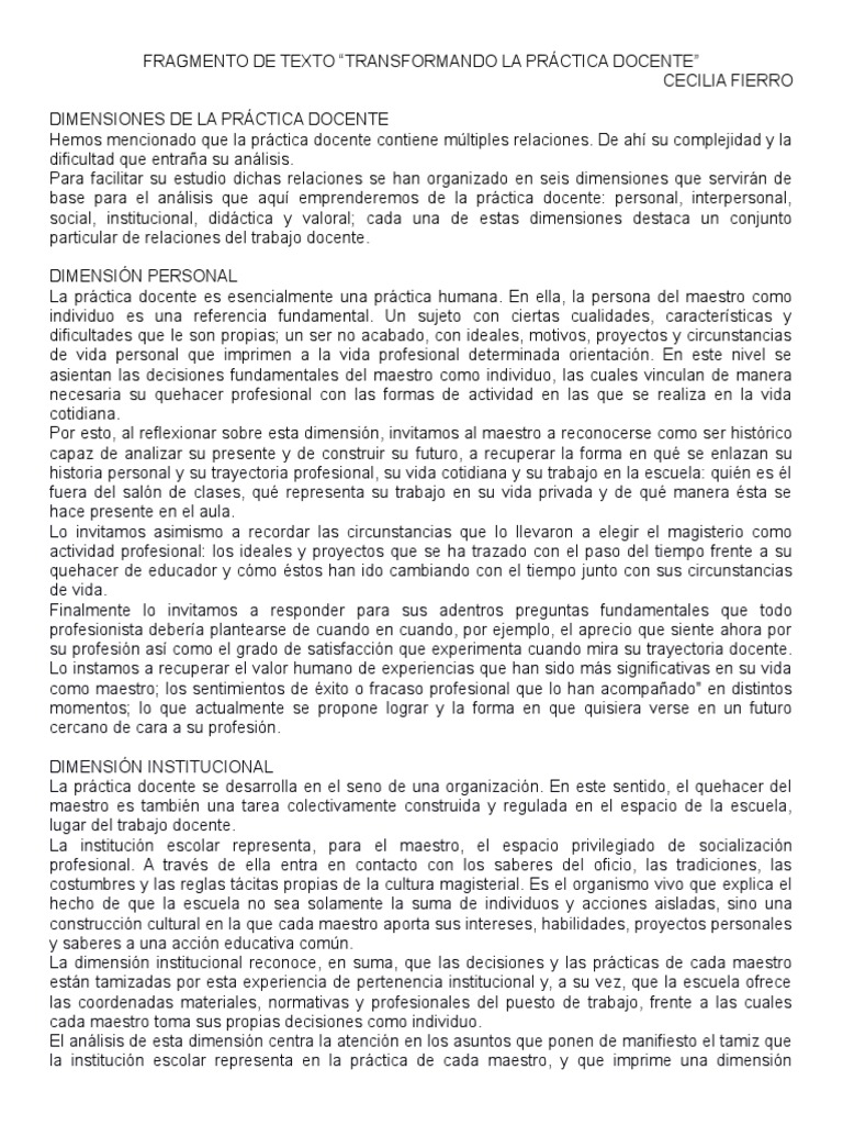 Fragmento de Texto Cecilia Fierro | PDF | Conocimiento | Institución