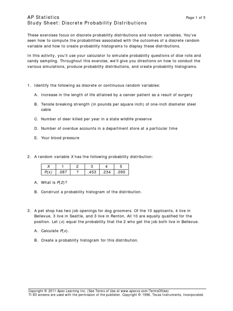AP Statistics Study Guide | Probability Distribution | Randomness