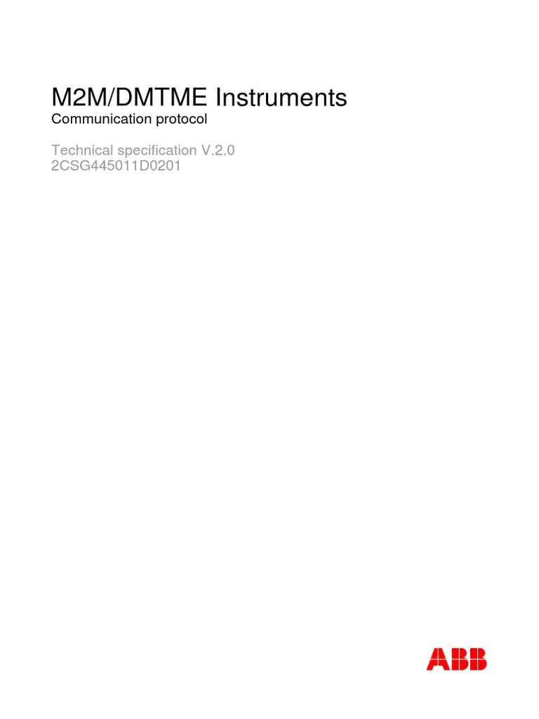 M2M-DMTME Modbus Protocol 2.0 | PDF