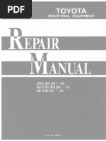 Toyota Forklift Engine 1dz II Model Service Repair Manual | PDF