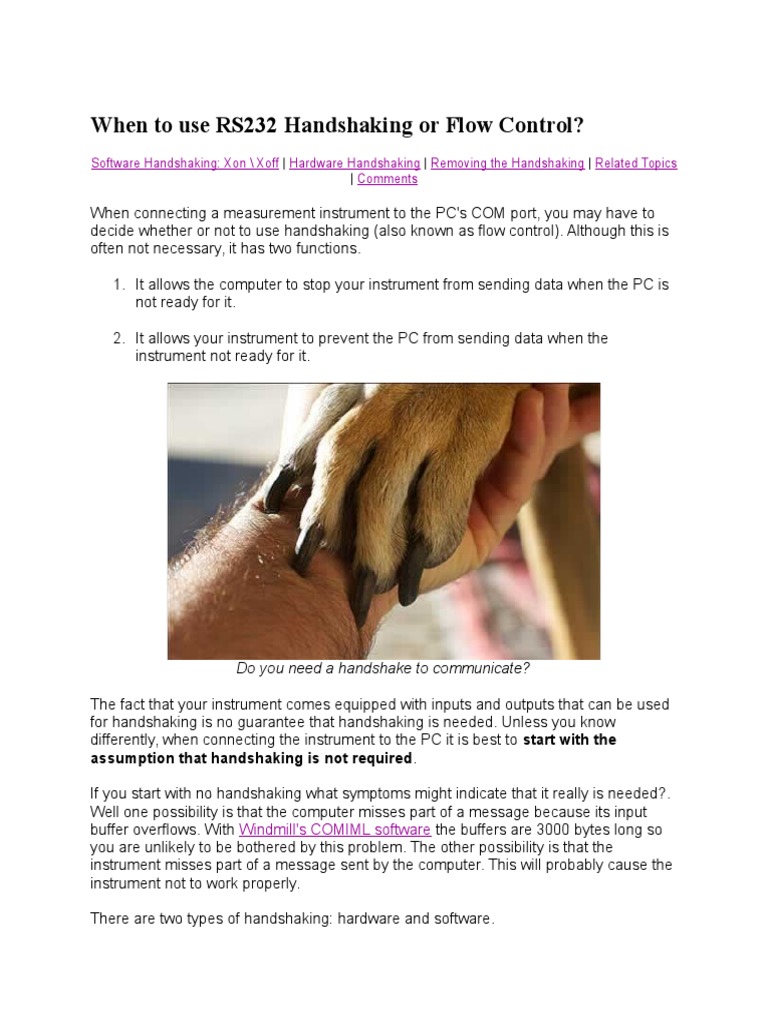 RS232 Handshaking | Data | Computer Engineering