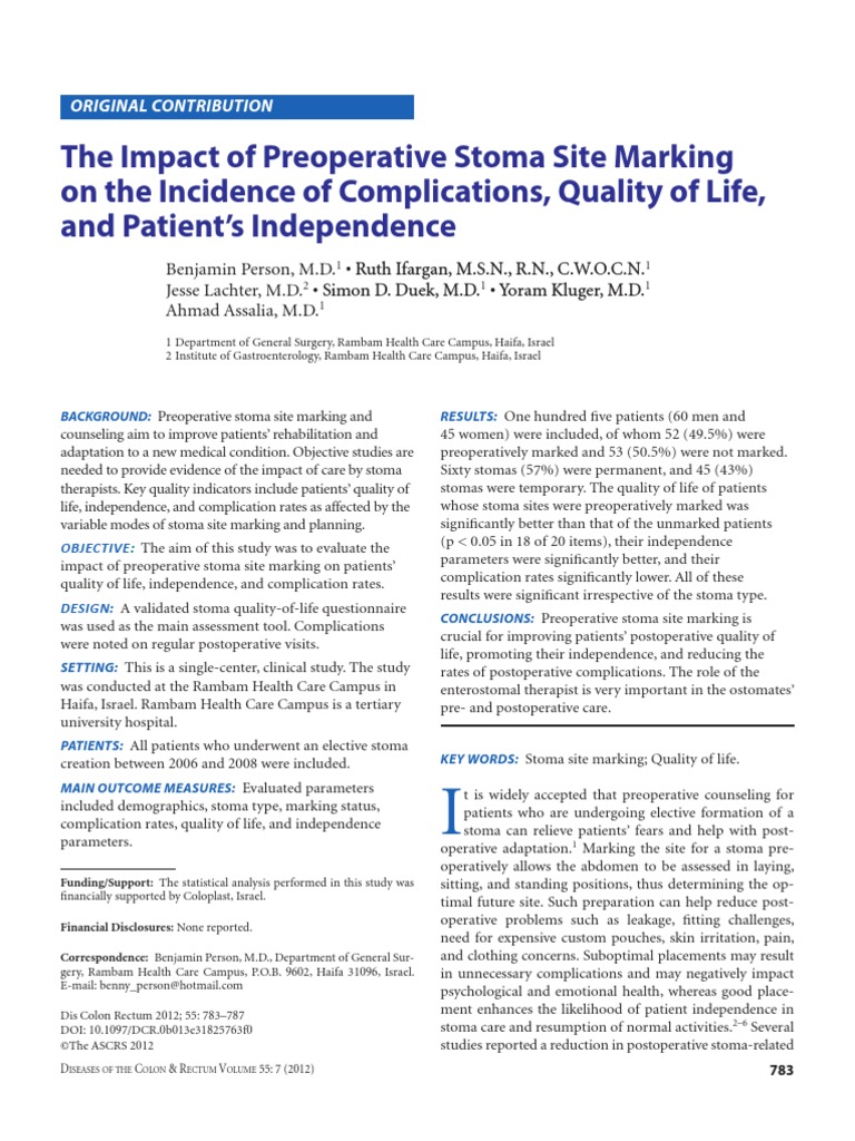 Stoma Counseling | Colorectal Cancer | Clinical Medicine
