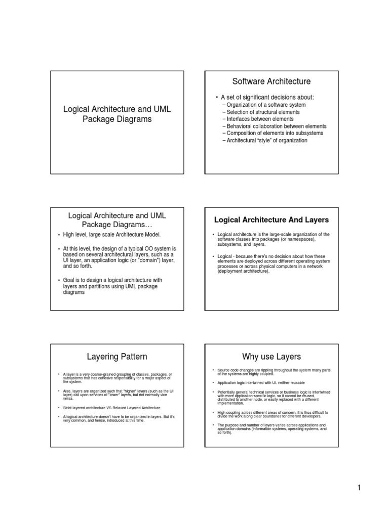 L9 - Logical Architecture and UML Package Diagrams | PDF | System ...