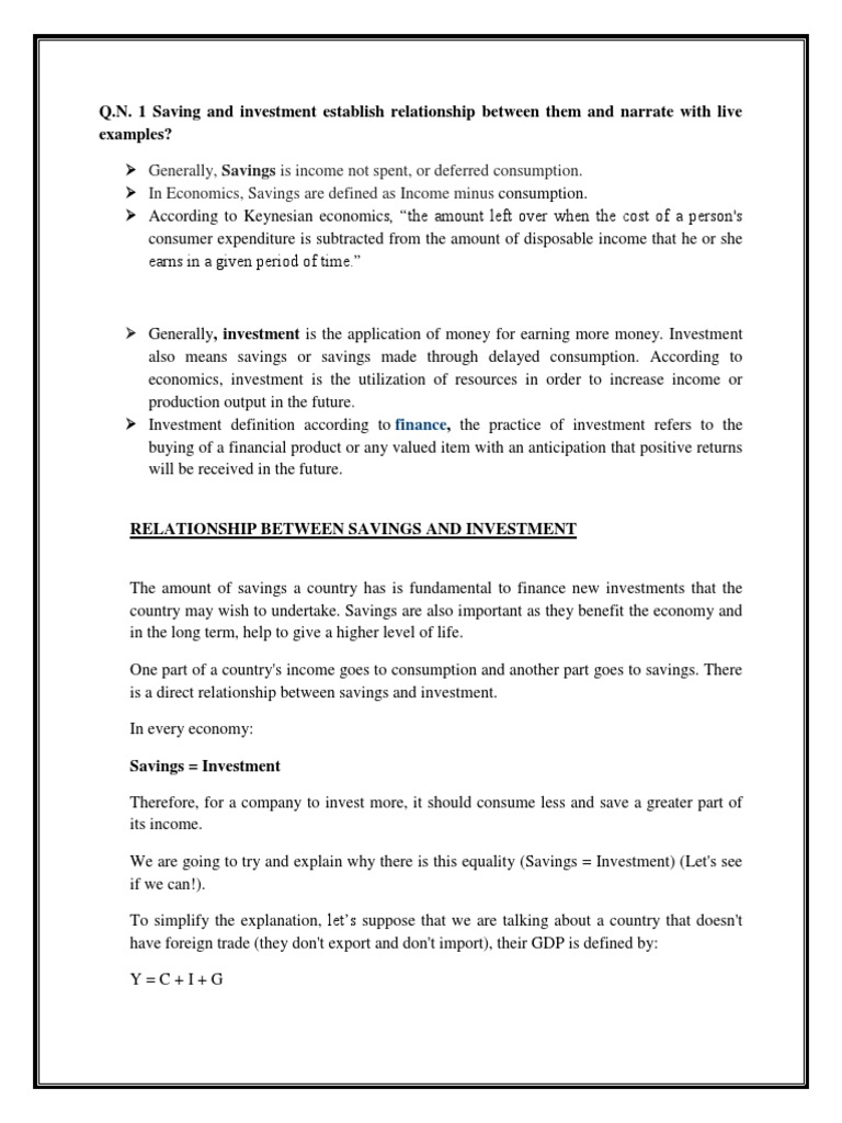 Saving and Investment (DIPAK SAH) PDF | PDF | Saving | Investing