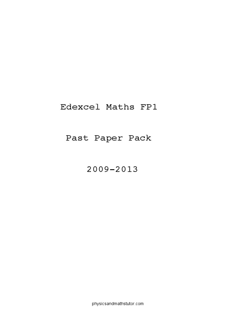 Combined QP - FP1 Edexcel | PDF | Test (Assessment) | Teaching Mathematics