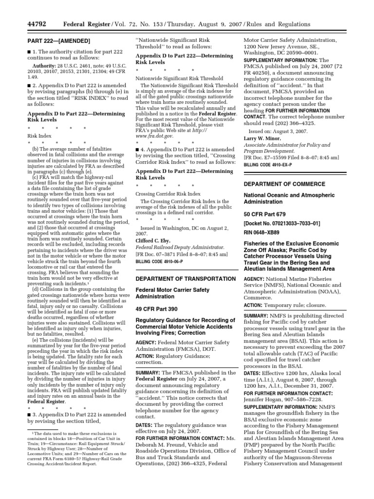 Rule: Fishery Conservation and Management: Alaska Fisheries of ...