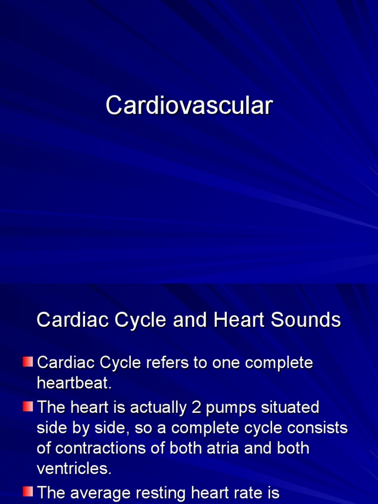 Cardiac Cycle & Heart Sounds | PDF | Heart | Heart Rate