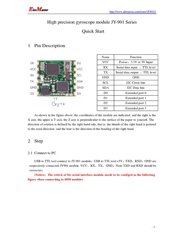 Gyroscope Module Setup Guide | PDF | Gyroscope | Calibration