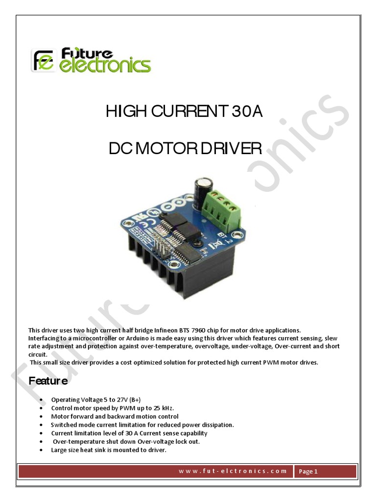 30A Motor Driver | PDF | Arduino | Microcontroller