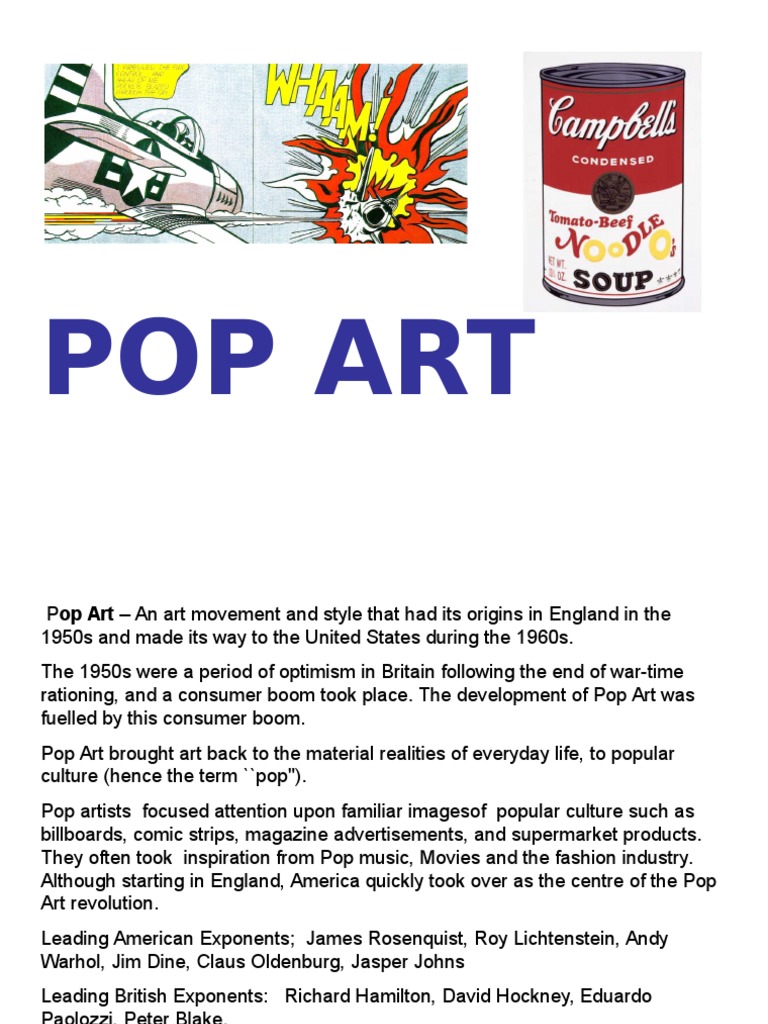 Pop Art Powerpoint | PDF | Plastic Arts | Art Media