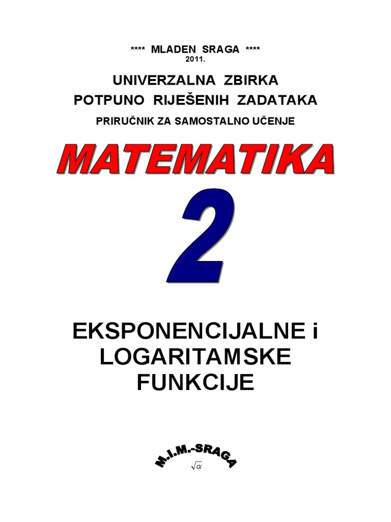 Logaritmi Zadaci Rjesenja 1 | PDF