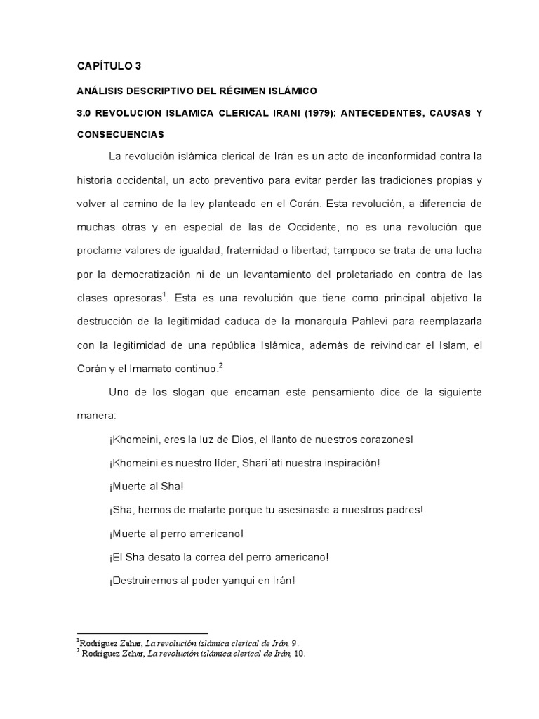 Análisis Descriptivo Del Régimen Islamico | PDF