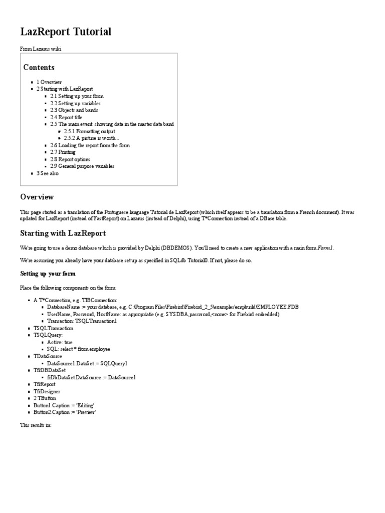 Lazreport Tutorial | PDF | File Format | Variable (Computer Science)