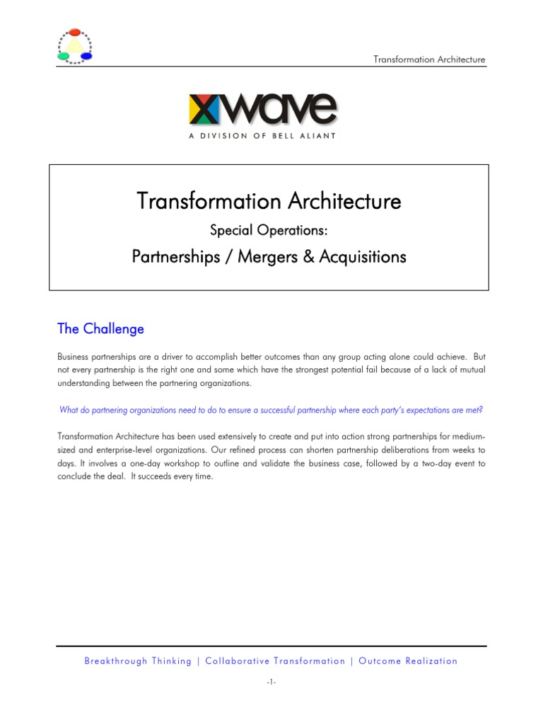Transformation Architecture | PDF | Partnership | Project Management