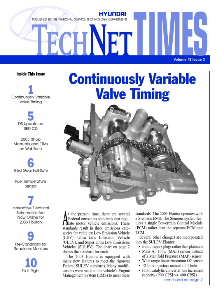 Continuously Variable Valve Timing | PDF | Propulsion | Rotating Machines