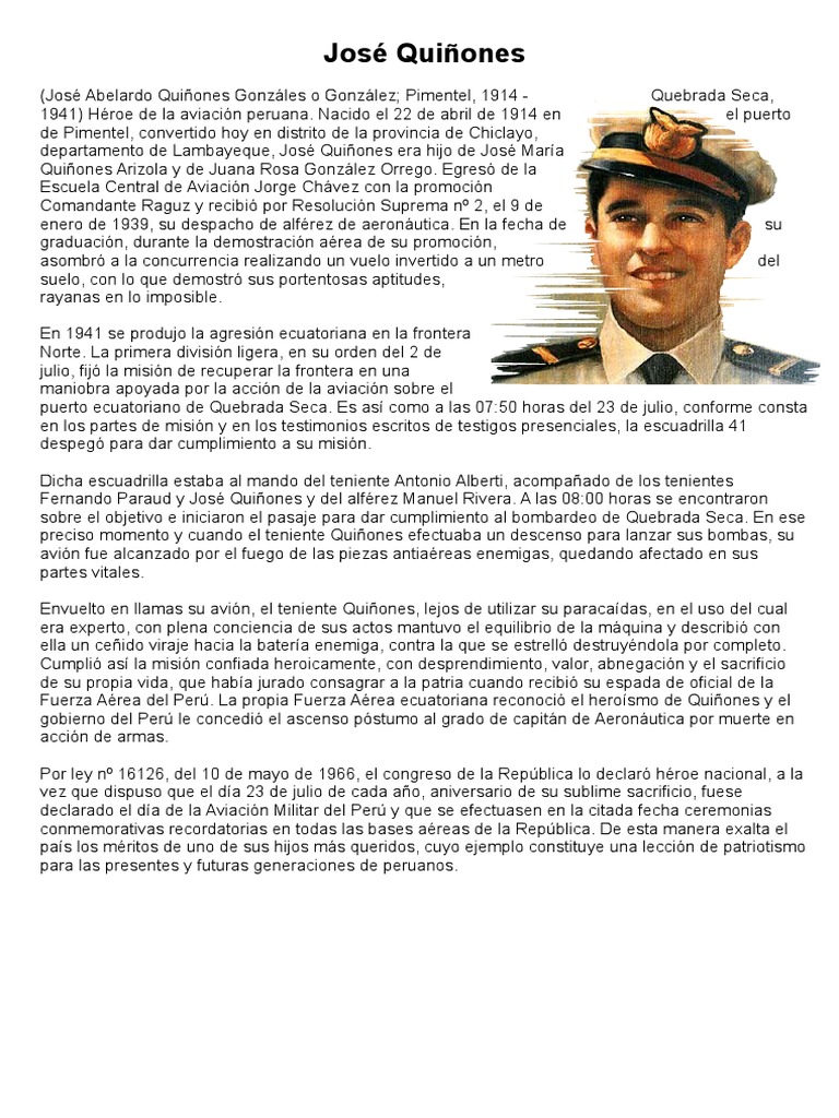 Biografía de José Abelardo Quiñones | PDF | Militar | Conflicto armado