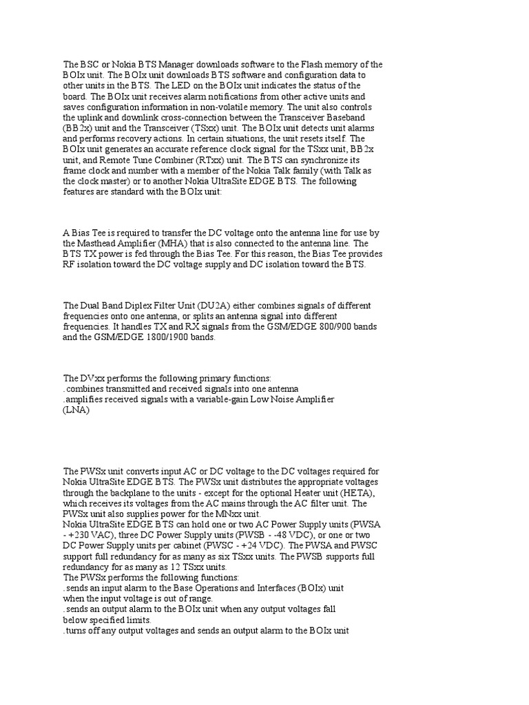 The Bsc Or Nokia Bts Manager Downloads Software To The Flash Memory Of