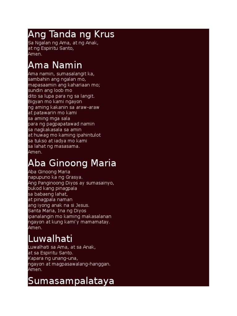 Ang Tanda NG Krus | PDF